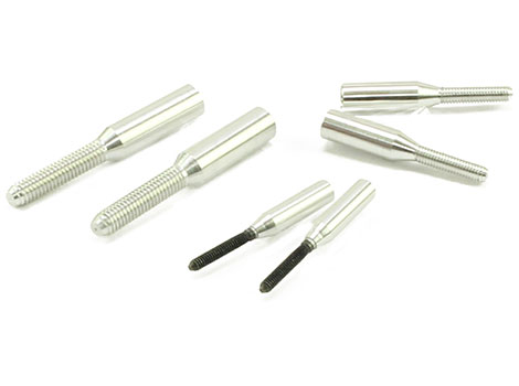 Pushrod Threaded Couplers MP Jet Aluminum M3 for 4mm Rod (2)