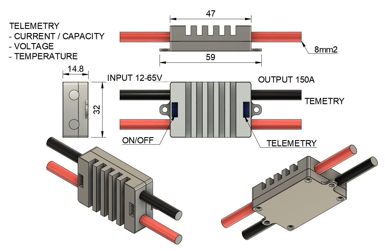 Elite Main Safety Power Switch SPS 65V 150/200A w/Telemetry (Emcotec ...