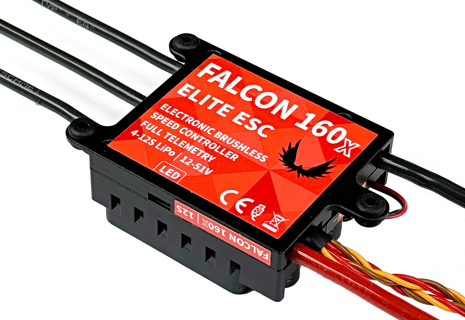 Elite Falcon 160HV Profi 12S Opto Brushless ESC w/Telemetry, Fan ...