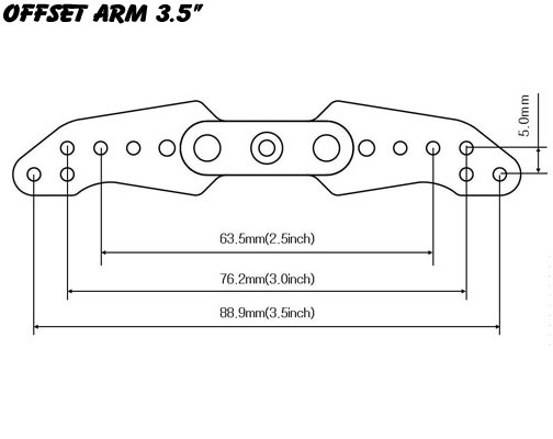 Aluminum Servo Arm Full, Offset (Futaba)